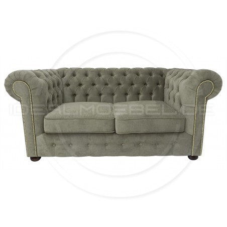 Chesterfield Sofa Violett Samt 2 Sitzer